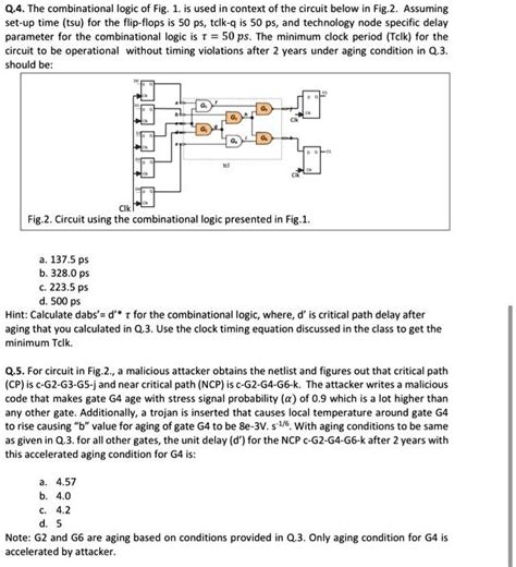 SOLVED Q The Combinational Logic Of Fig Is Used In The Context Of The Circuit Below In