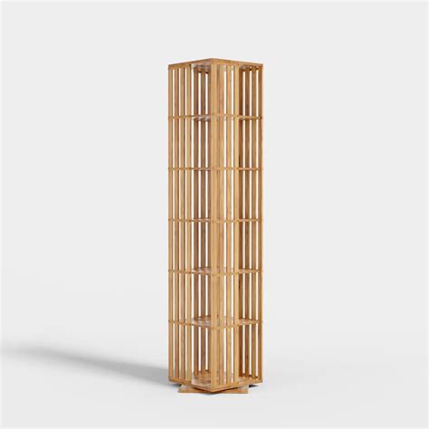 Rotating Bookshelf Tower 360 Display Spinning Bookshelf Bamboo Bookshelf Floor Standing
