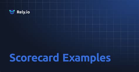 Scorecard Examples