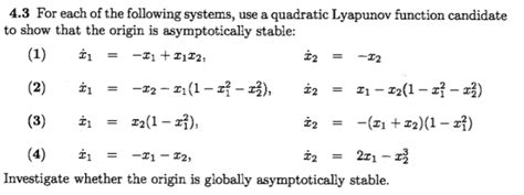 solved 4 3 for each of the following systems use a