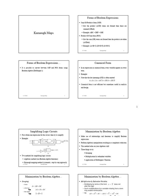 18 Karnaugh Maps Pdf Applied Mathematics Mathematical Logic