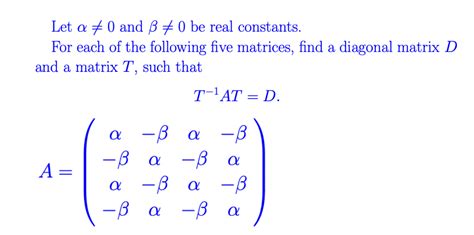 solved let α 0 and β 0 be real constants for each of the