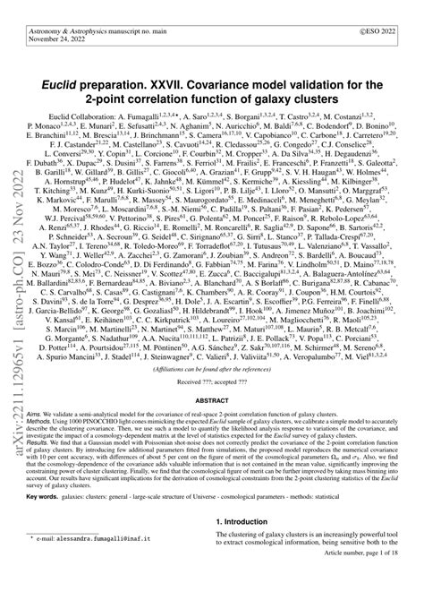 Pdf Euclid Preparation Xxvii Covariance Model Validation For The 2 Point Correlation