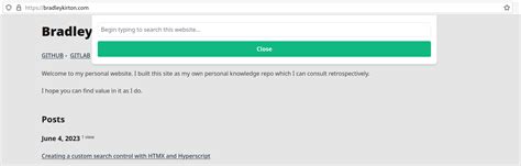 Bradley Kirtons Blog Creating A Custom Search Control With Htmx And