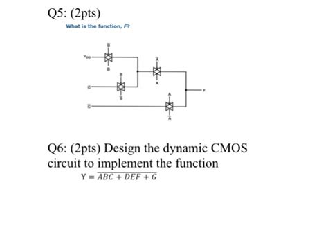 solved what is the function f design the dynamic cmos