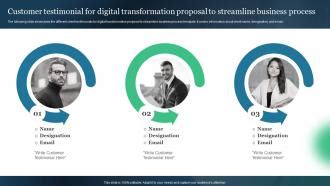 Customer Testimonial For Digital Transformation Proposal To Streamline