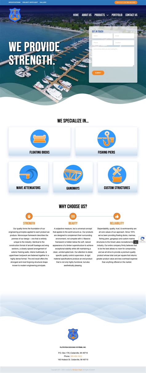 Michigan Digital Client Highlight Flotation Docking Michigan Digital