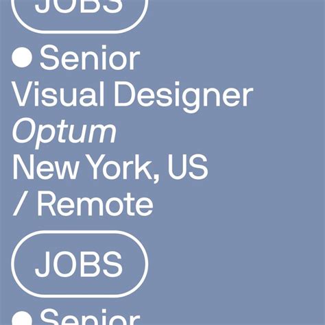 The Brand Identity On Linkedin Medical Company Optum Is Hiring A Senior Visual Designer In New