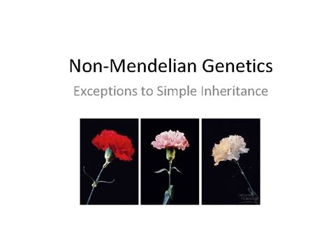 nonmendelian genetics exceptions to simple inheritance normal genetics