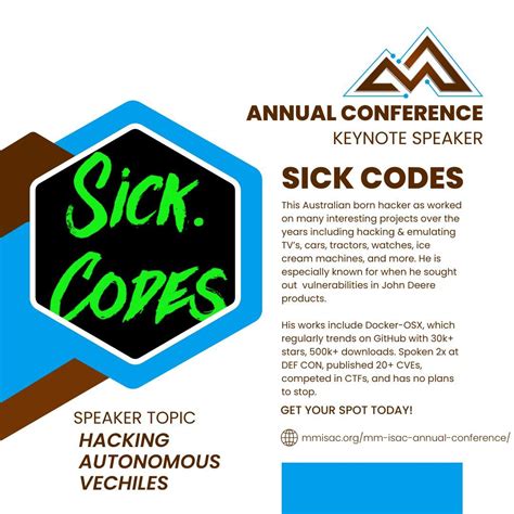 Sick Codes On Linkedin Excited To Be Presenting In 10 Days At The Mining And Metals Isac Annual Sick Codes On Linkedin Excited To Be Presenting In 10 Days At The Mining And Metals Isac Annual