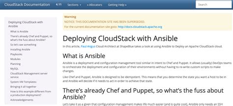 Deploying Cloudstack With Ansible Shapeblue