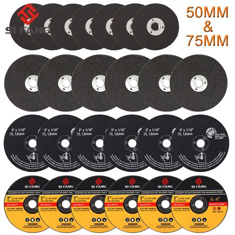 10pcs 3 75mm 2 50mm 커팅 디스크 수지 연마 그라인딩 휠 밀링 커터 금속 앵글 그라인더 도구