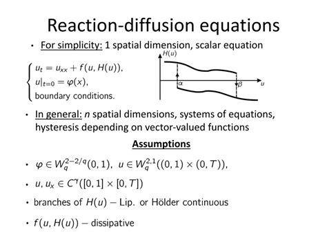 Ppt Reaction Diffusion Equations With Spatially Distributed