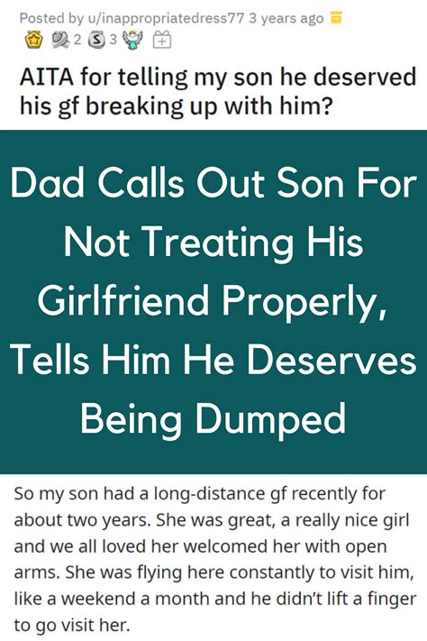 Dad Calls Out Son For Not Treating His Girlfriend Properly Tells Him He