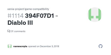 394f07d1 Diablo Iii · Issue 1114 · Xenia Projectgame Compatibility
