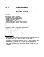 CSC Project Docx CSC PYTHON PROGRAMMING PROGRAMMING PROJECT OBJECTIVES In This