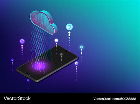 Hi Tech Abstract Background Of Cloud Computing Vector Image