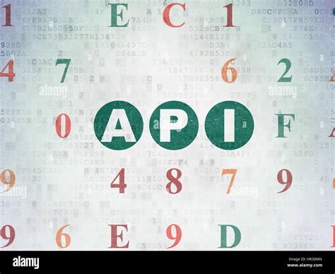 Programming Concept Api On Digital Data Paper Background Stock Photo Alamy