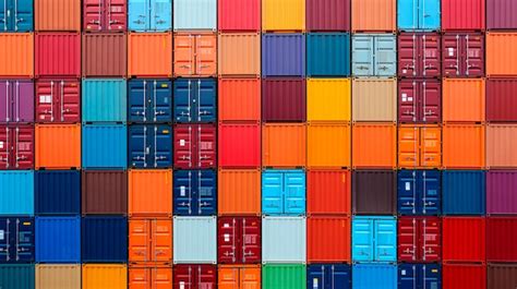 Premium Ai Image Container For Import And Export In The Port