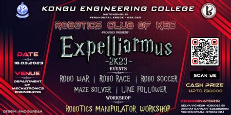Expelliarmus 2023 Kongu Engineering College Technical Symposium Erode