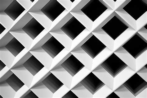 Minimalist Black And White Interlocking Diamond Pattern Premium Ai Generated Image