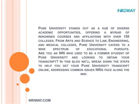 How To Get The Transcript From Pune University Pptx