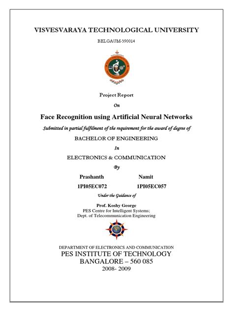 Face Recognition Pdf Artificial Neural Network Principal