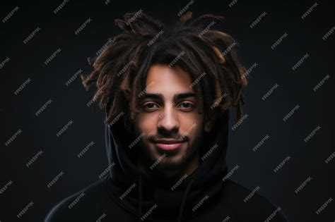 Portrait Of Young Men On Dark Background Portrait Of Young Men On Dark Background Premium Ai