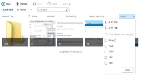 filter sharepoint online image library with metadata collumns