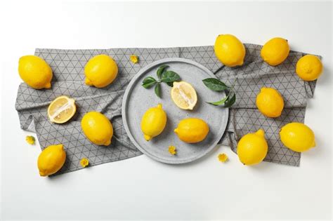 Premium Photo Concept Of Citrus Fruit Lemon Top View
