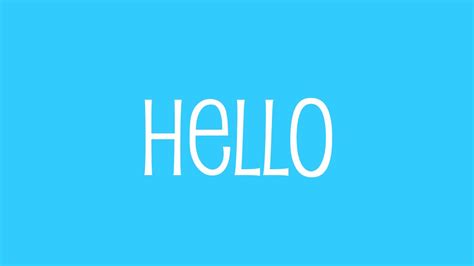 Hello YouTube