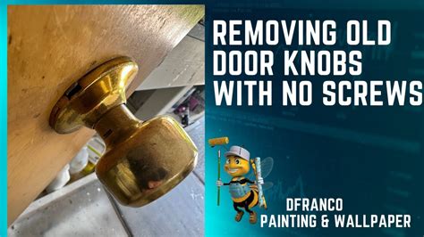 Removing a door knob with no screws - YouTube