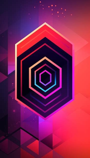 Premium AI Image A Close Up Of A Hexagon With A Red Background Generative Ai