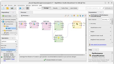 K Cross Fold Validation And Decision Tree Analysis Using Rapidminer