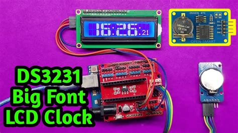 How To Make A Digital Clock Using Arduino And Lcd Arduino And Ds3231 Real Time Clock Tutorial
