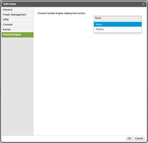 Hosted Engine Improve Management In Host Dialogs Ovirt