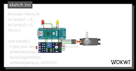 Photoresistor Servo Wokwi Esp32 Stm32 Arduino Simulator