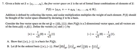 solved 7 given a finite set s { si s thefree