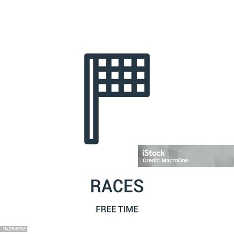 자유 시간 컬렉션에서 경주 아이콘 벡터입니다 얇은 라인 레이스 개요 아이콘 벡터 일러스트 레이 션 웹 및 모바일 앱 로고 인쇄 미디어에 사용할 선형 기호입니다 0명에 대한
