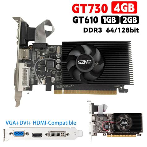 Gt730 4gb Ddr3 Gaming กราฟิกการ์ดเดสก์ท็อปการ์ดที่รองรับ Hdmi พอร์ต Vga