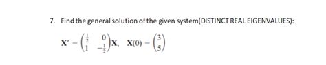solved 7 find the general solution of the given