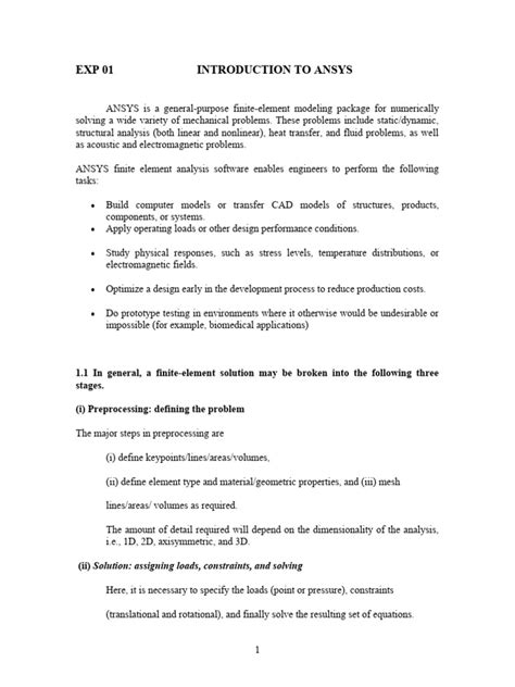 Ansys 1 Download Free Pdf Finite Element Method Window Computing