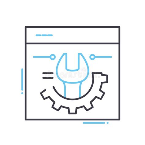 Web Design Line Icon Outline Symbol Vector Illustration Concept Sign Stock Vector