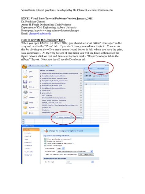 Visual Basic Tutorial Pdf Spreadsheet Subroutine