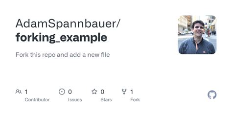 Github Adamspannbauerforkingexample Fork This Repo And Add A New File