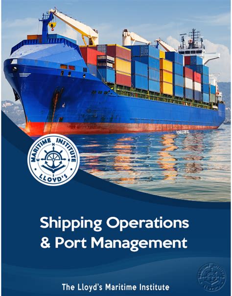 Lloyds Maritime Institute Shipping Management Advanced Diploma Shipping Operations And Port