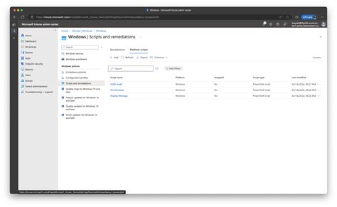 view and export your intune device management scripts using the
