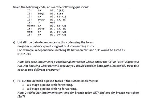 Given The Following Code Answer The Following Chegg