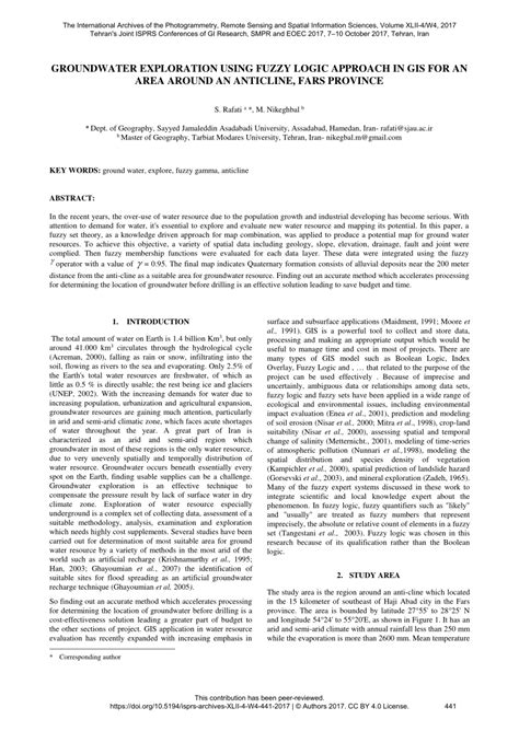 Pdf Groundwater Exploration Using Fuzzy Logic Approach In Gis For An