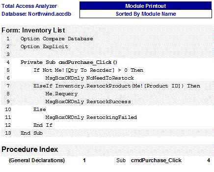 Microsoft Access Database Analysis Documentation And Best Practices With Total Access Analyzer